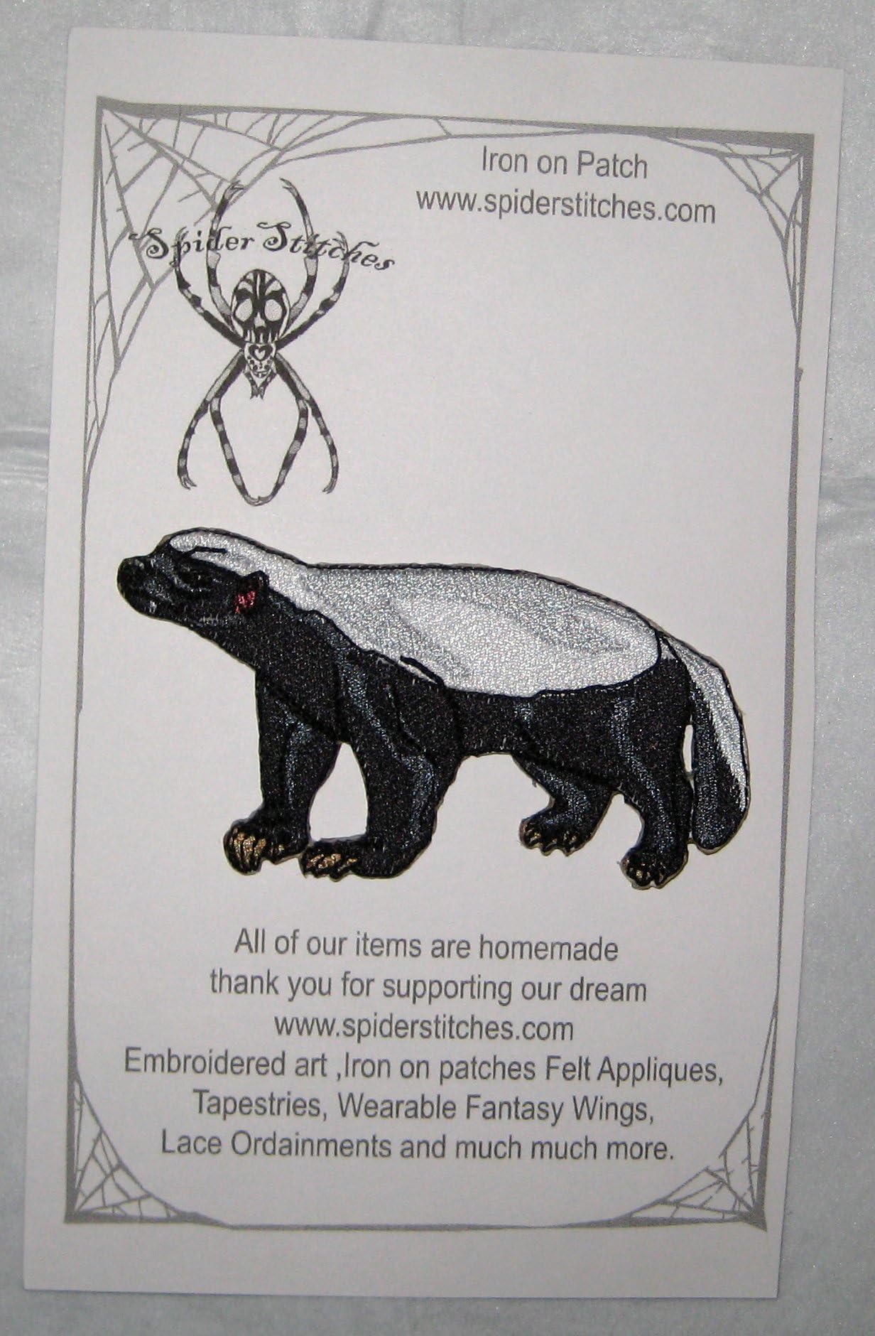 Amazon.com: Honey Badger Mellivora Capensis Iron on Patch : Arts ...