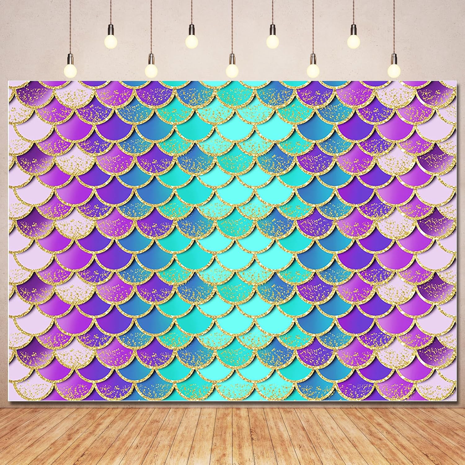 Amazon.com : Ayayiya Little Mermaid Backdrop Banner for Kids Birthday ...