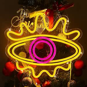 Amazon.com: Eufrozy Eye Neon Signs for Wall Decor, 10 Dimmable Evil Eye ...