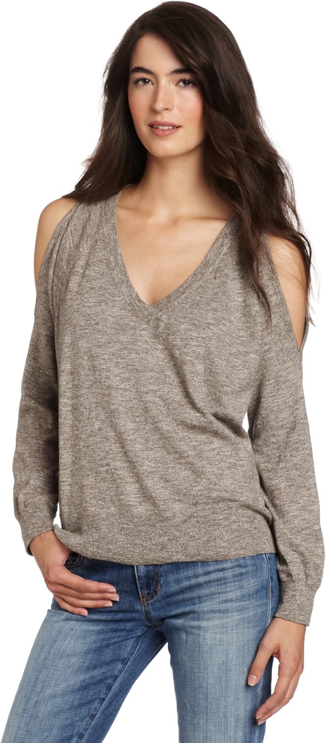 French Connection Women's Space Silk Sweater, Gray, Small at Amazon ...