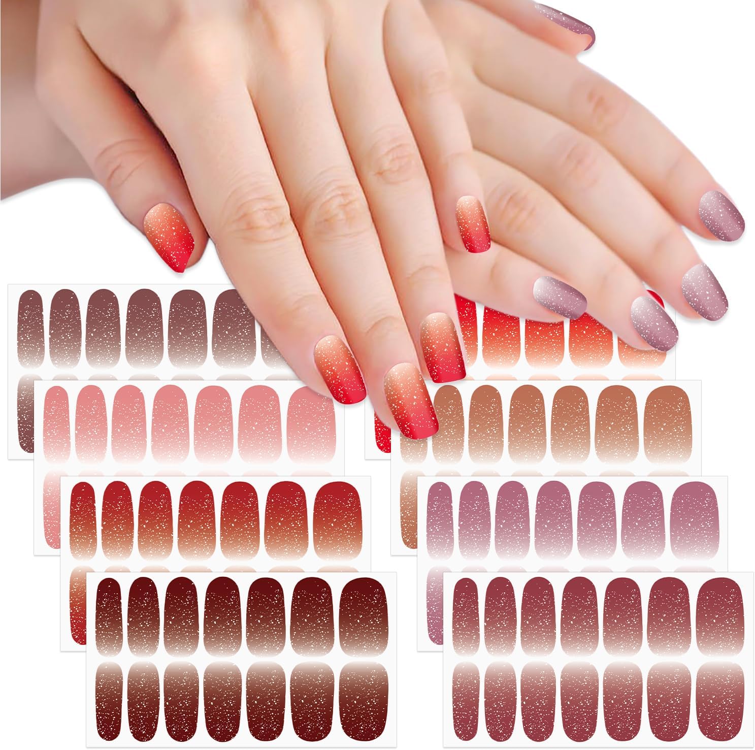 Amazon.com: SILPECWEE Nail Polish Strips (20 Sheets, Light Color ...