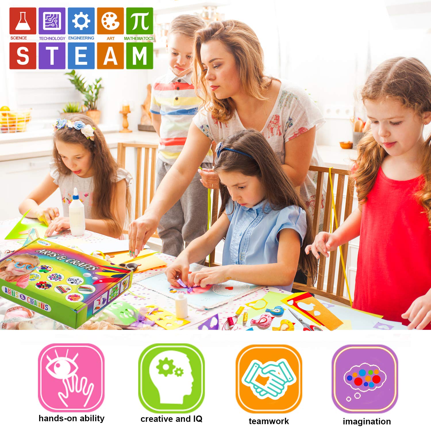 Liberry Arts Crafts Girls & Boys Ages 4-12, All-in-One Kids Cr