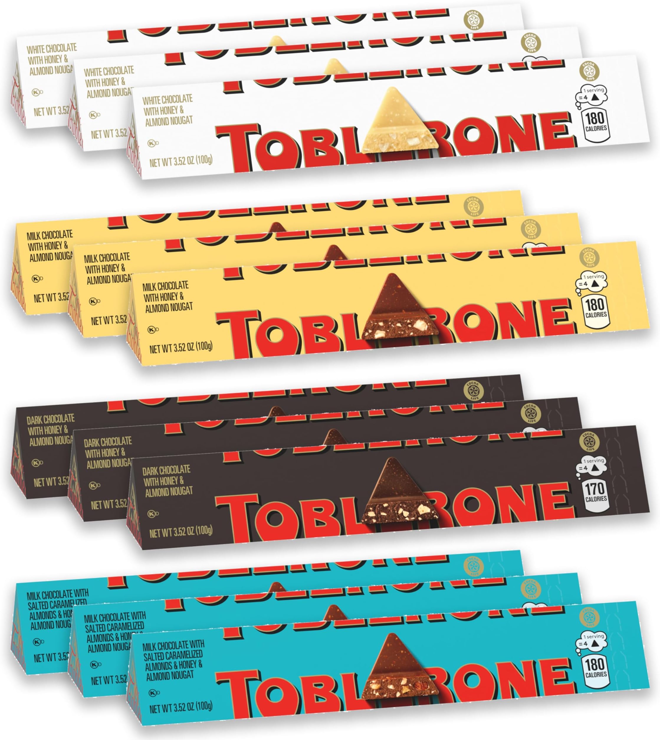 Amazon.com : Toblerone Tiny Chocolate Gift Bag Variety Pack (Milk ...