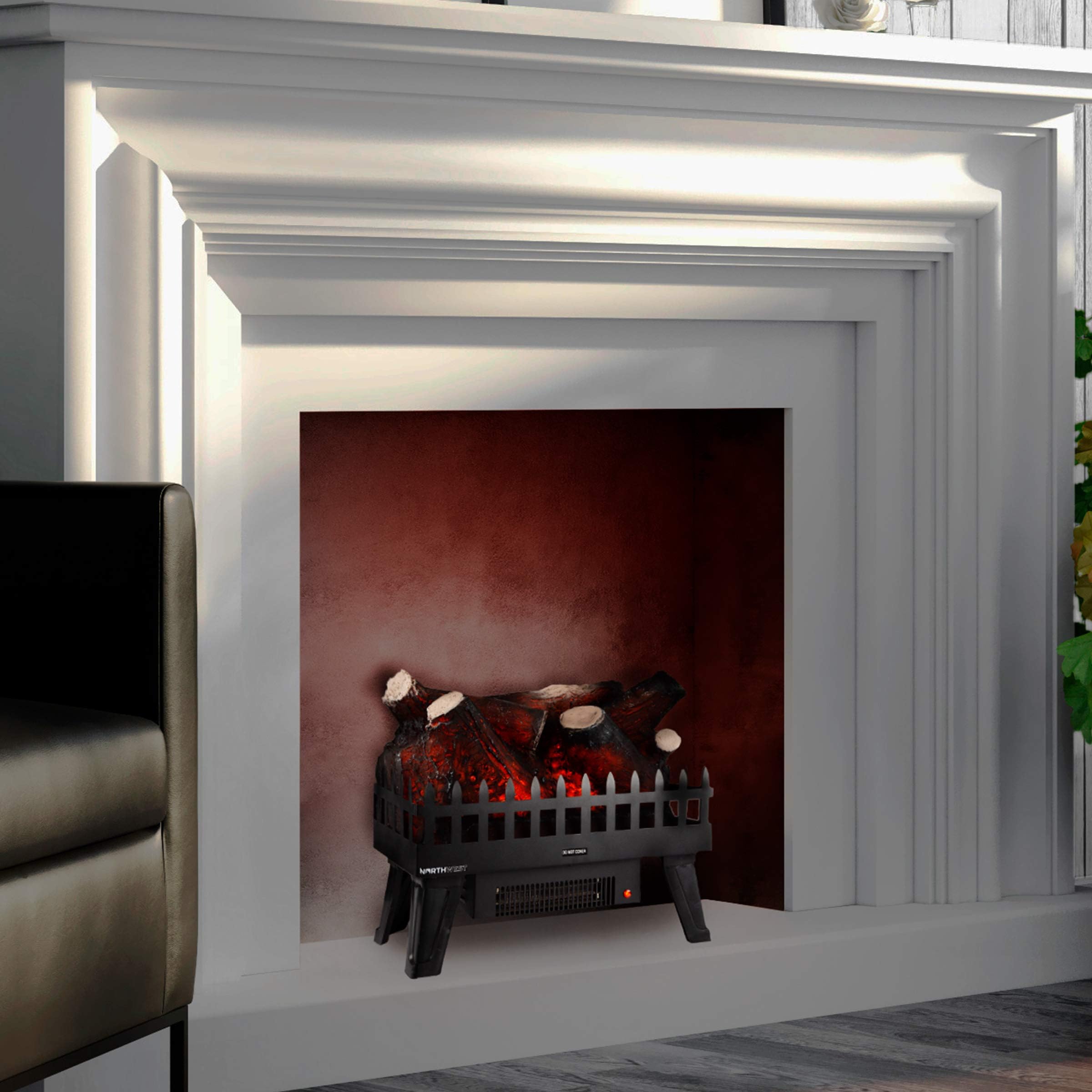 Amazon.com: duraflame Electric Log Set 1,000 Sq Ft Heater, Faux Logs ...