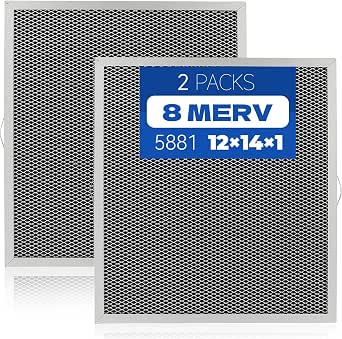 2-Packs 5881 Washable MERV 8 Dehumidifier Filter 12x14x1 Compatible ...