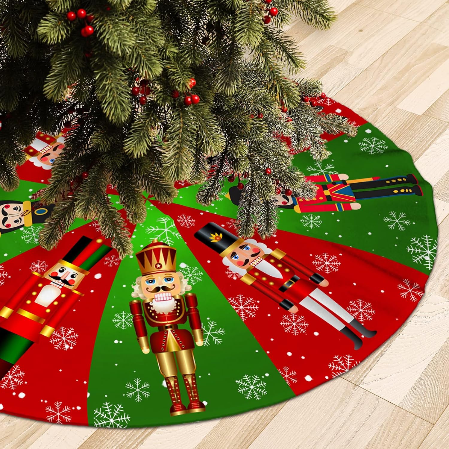 Amazon.com: Nutcracker Tree Skirt 36 Inch, Black Nutcracker Christmas ...