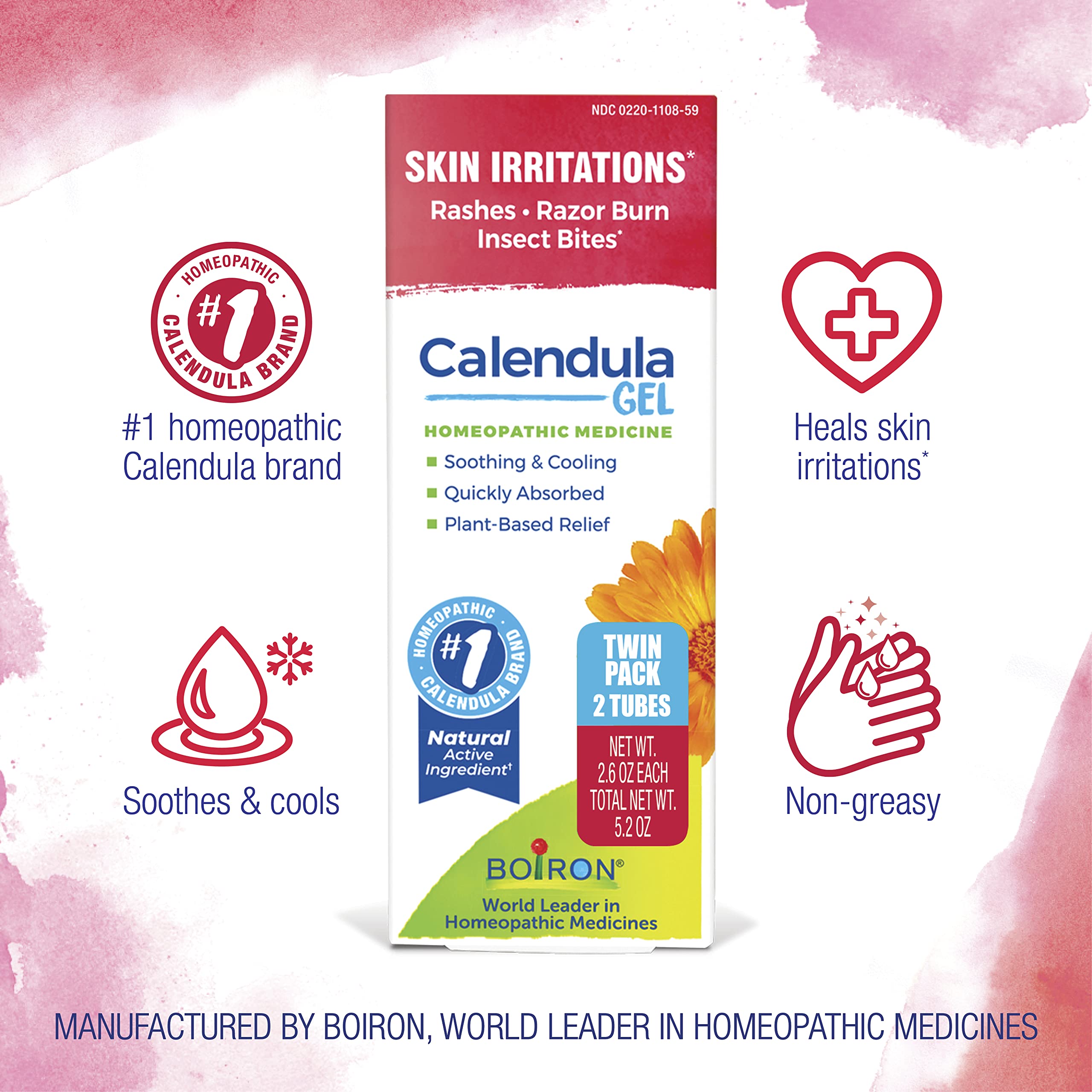 Snapklik.com : Boiron Calendula Gel For Relief From Rashes, Razor Burn ...
