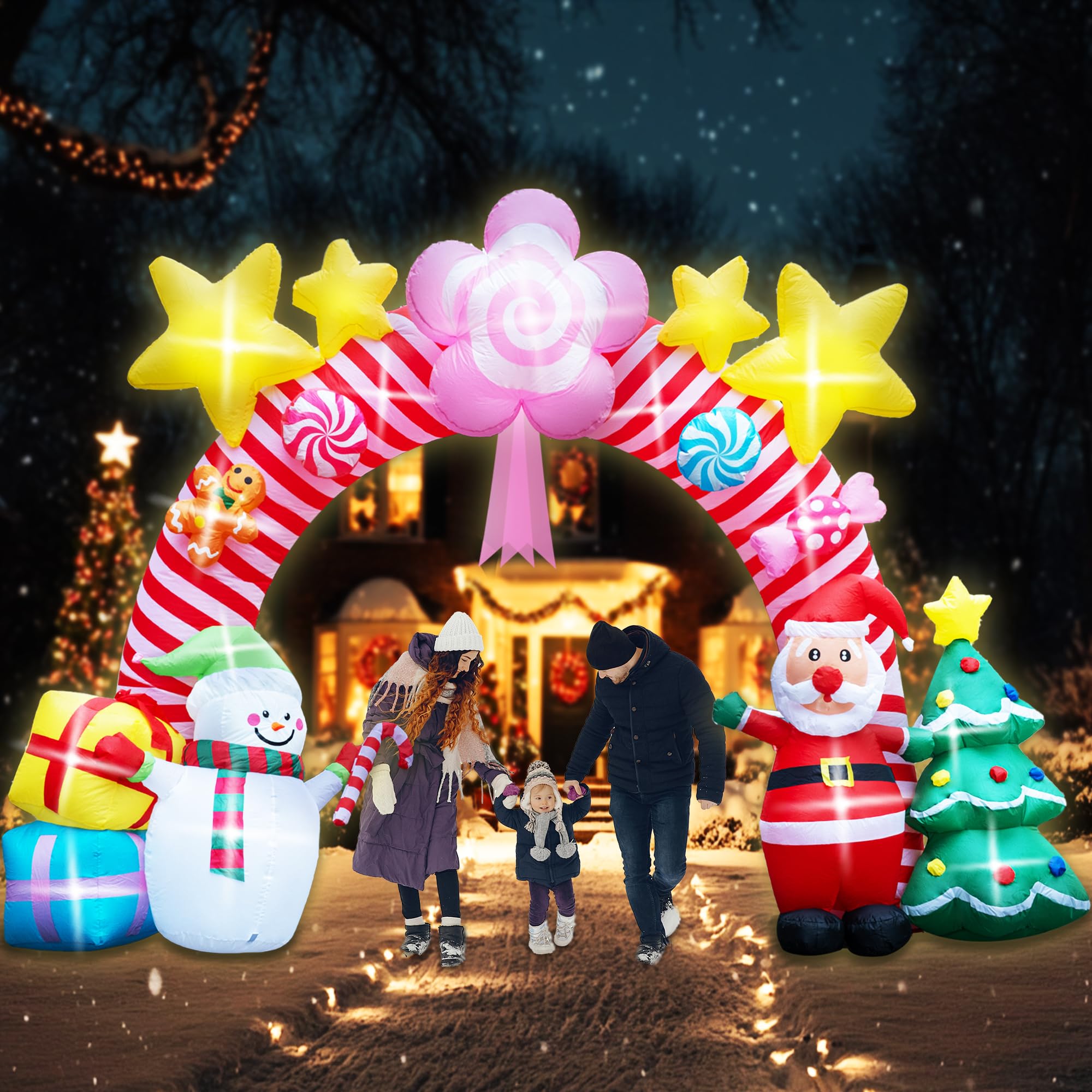 Inflatable Christmas Archway Jingle Jollys Christmas Inflatable
