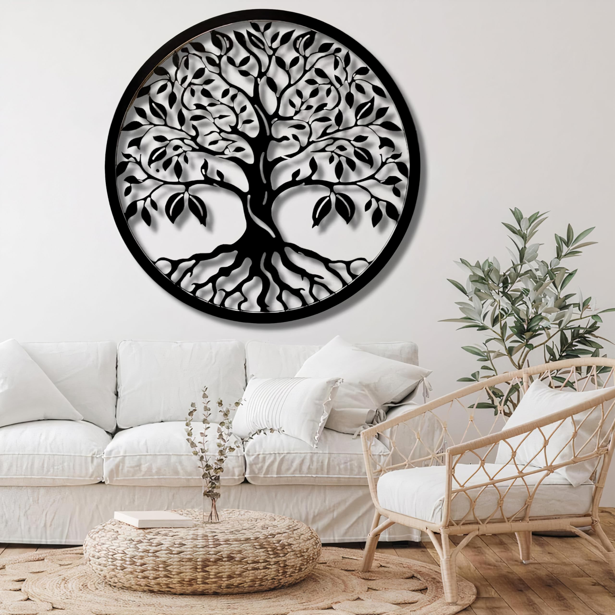 Amazon.com: Tree of Life Metal Wall Art, Metal Tree Wall Decor for ...