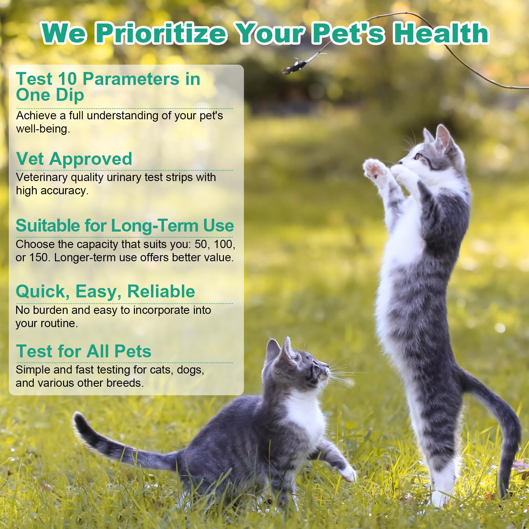 Snapklik.com : Urine Test Strips For Dogs Cats - 150 Counts Urinalysis ...