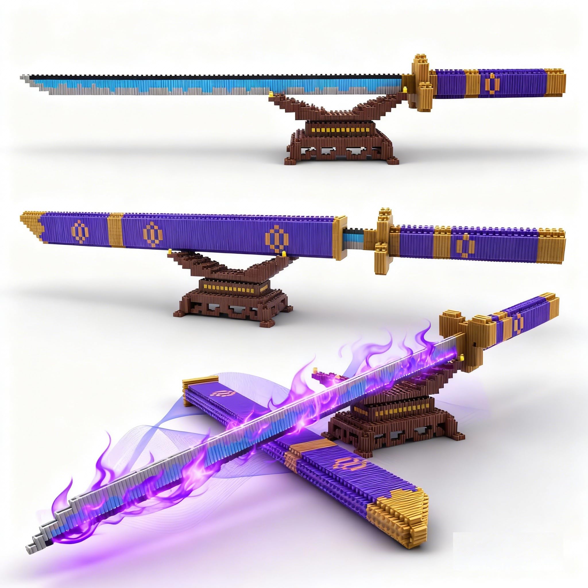 Snapklik.com : Anime Swords Building Blocks Set, 22.8in Piece One ...