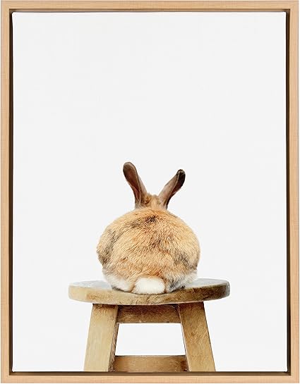 Amazon.com: Kate and Laurel Sylvie Bunny Rabbit Back Animal Print ...