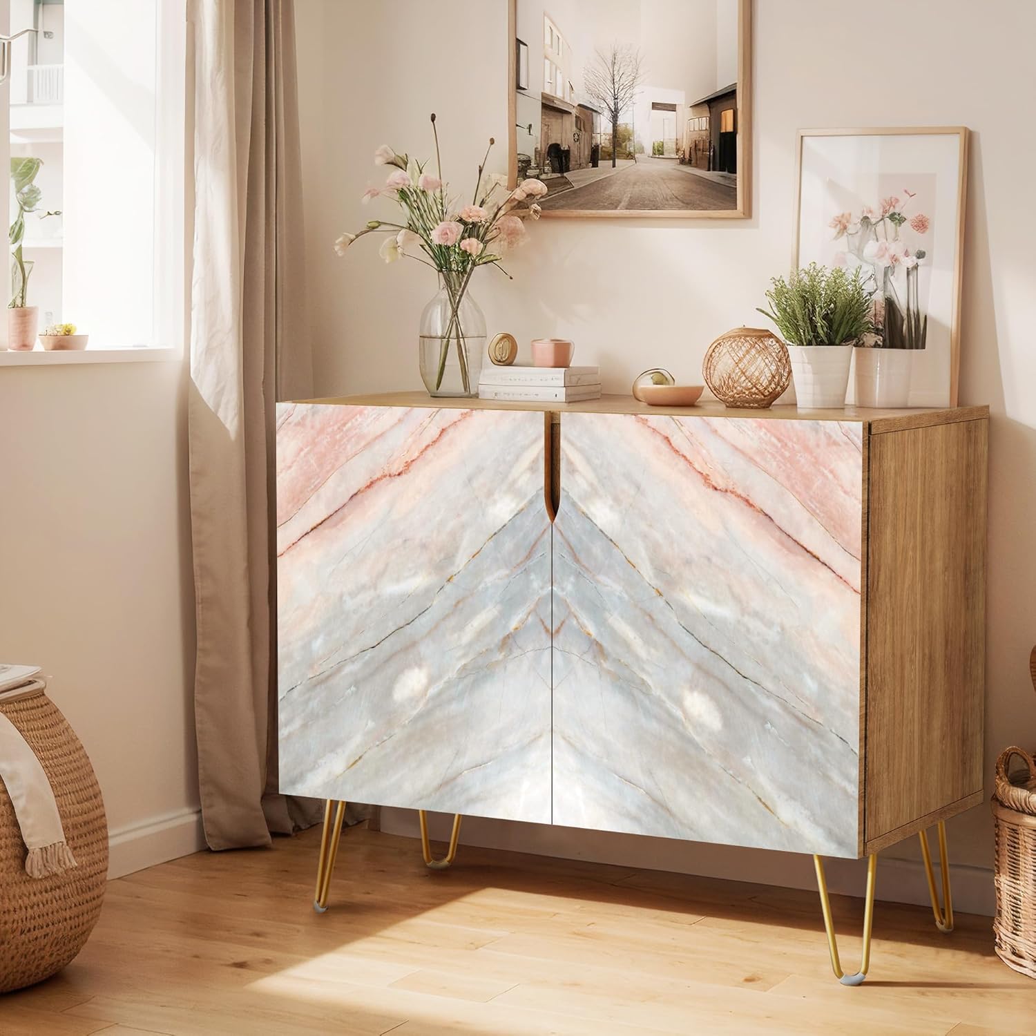 Amazon.com - SIGNWIN Sideboard Buffet Cabinet, Kitchen Storage Cabinet ...