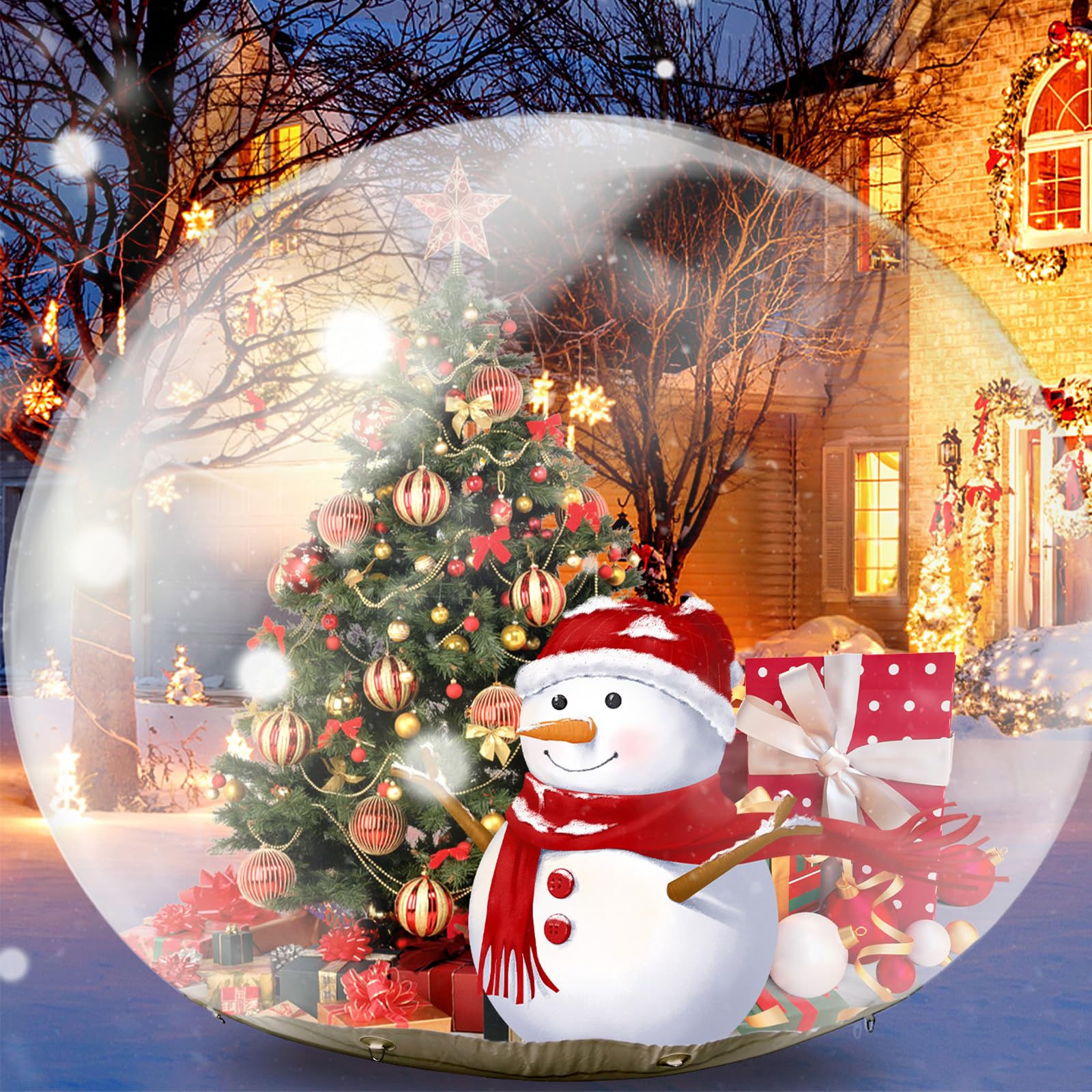 Amazon.com: 10FT Giant Inflatable Snow Globe Outdoor Christmas ...