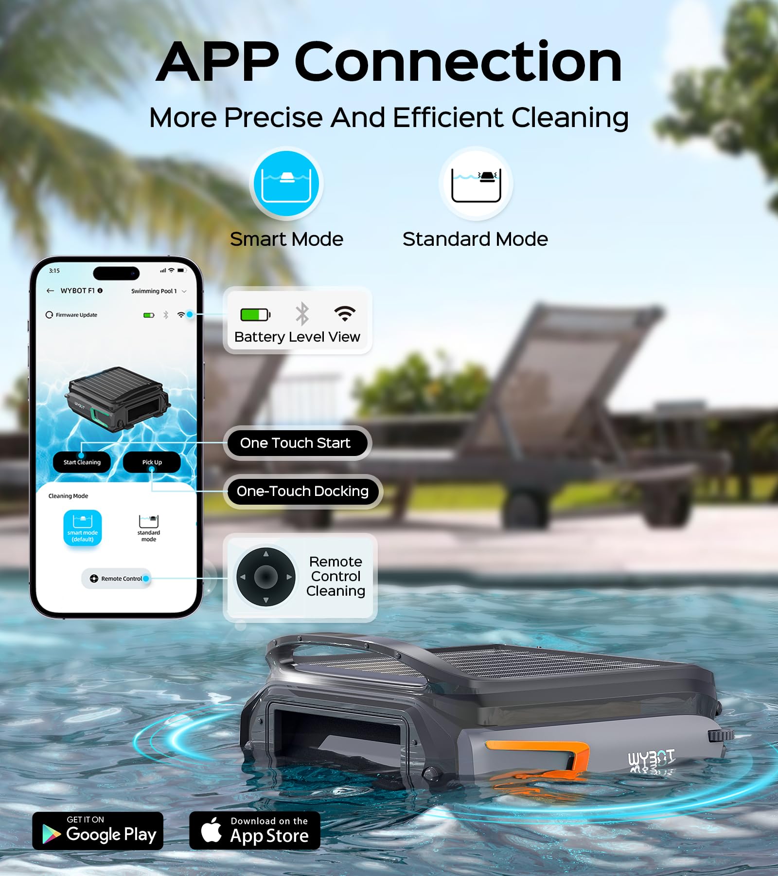 Snapklik.com : WYBOT F1 Solar Pool Skimmer Pool Surface Cleaning Robot
