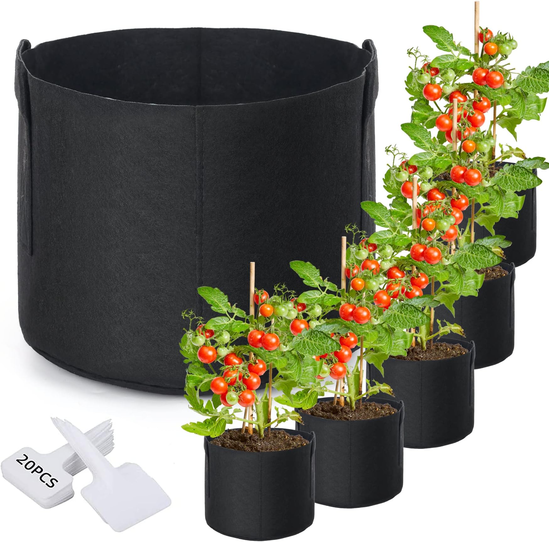 Amazon.com : WINNER OUTFITTERS 6-Pack 7 Gallon Grow Bags/Aeration ...