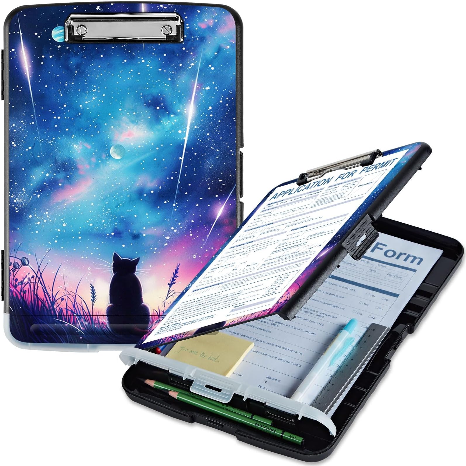 Amazon.com : BEOTIWAD Clipboard with Storage High Capacity Plastic ...