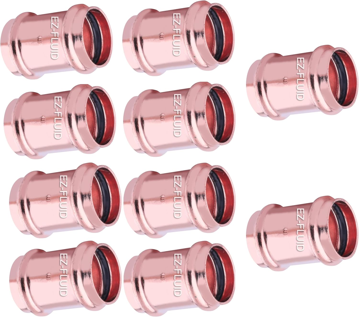 Amazon.com: (10Pcs) EZ-FLUID 3/4" Press x Press Propress Coupling With ...