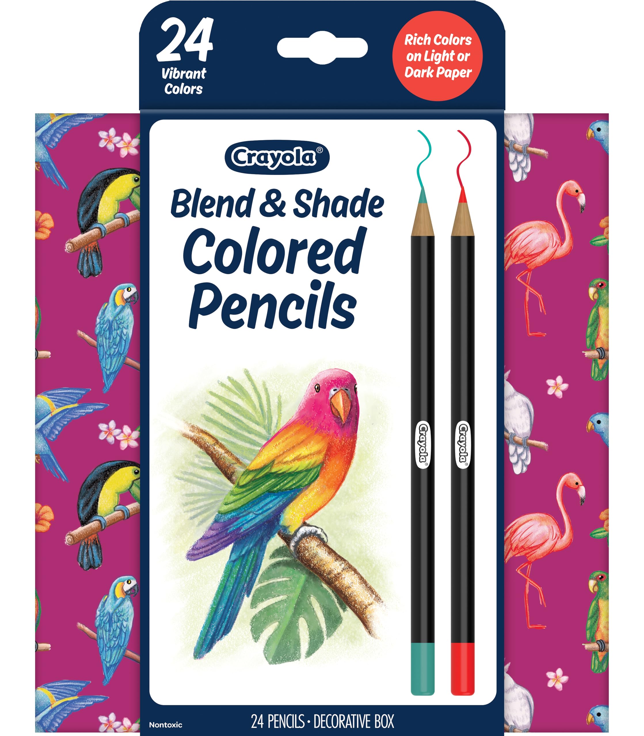 Amazon.com: Crayola Blend & Shade Colored Pencils Set (24ct) Colored ...