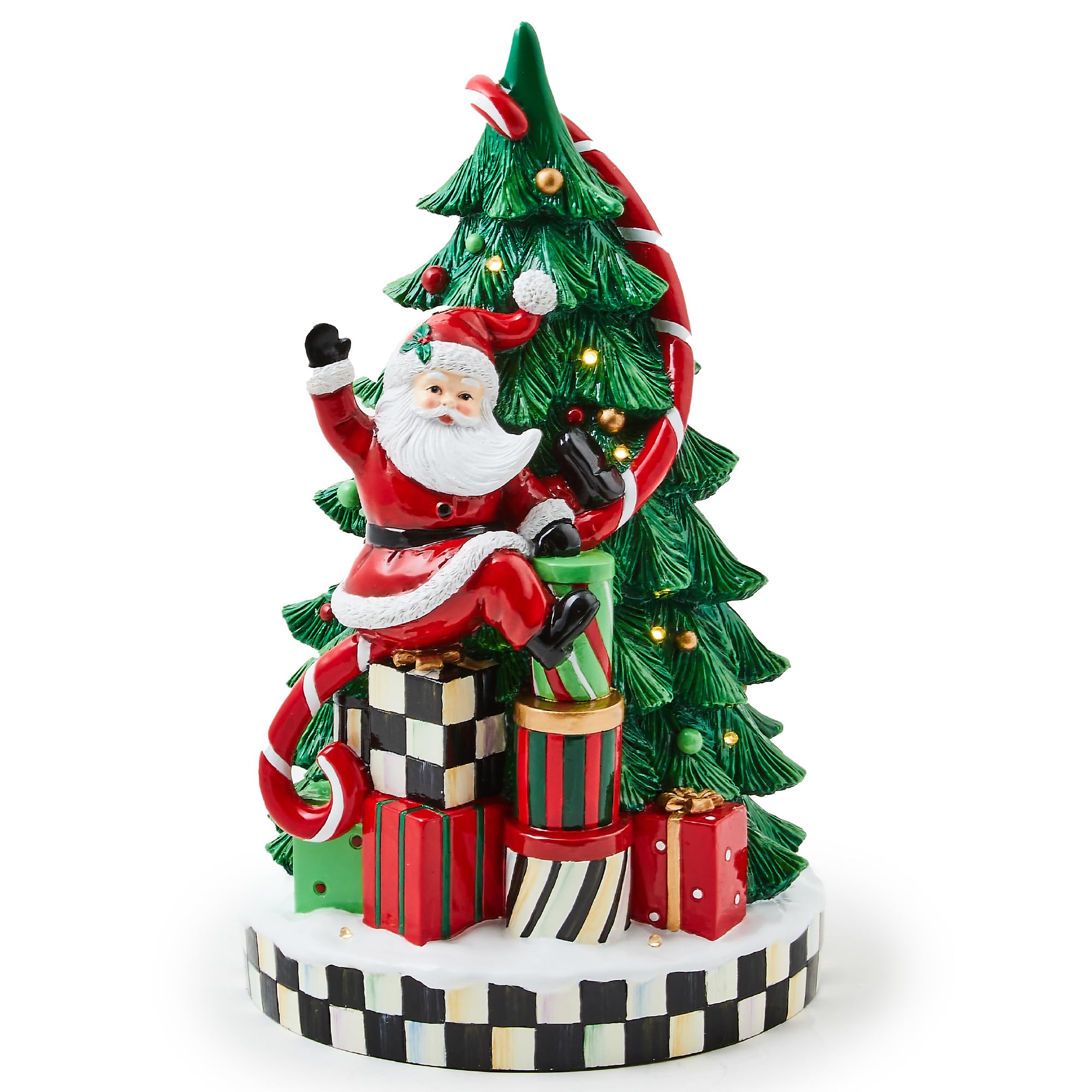 Amazon.com: MACKENZIE-CHILDS Cozy Christmas Morning Illuminated Tree ...