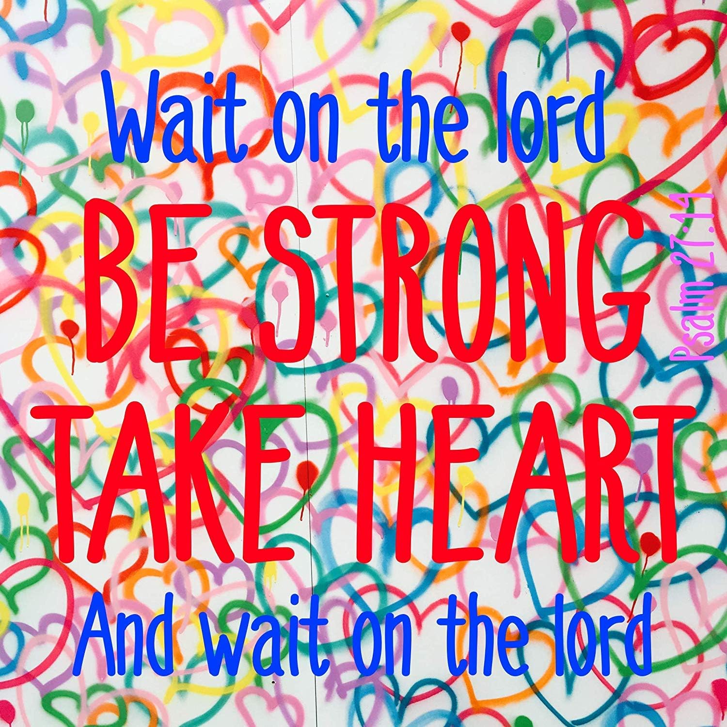 Amazon.com: Bible Quotes Belfast 400 x 400 Print Wait ON The Lord BE ...