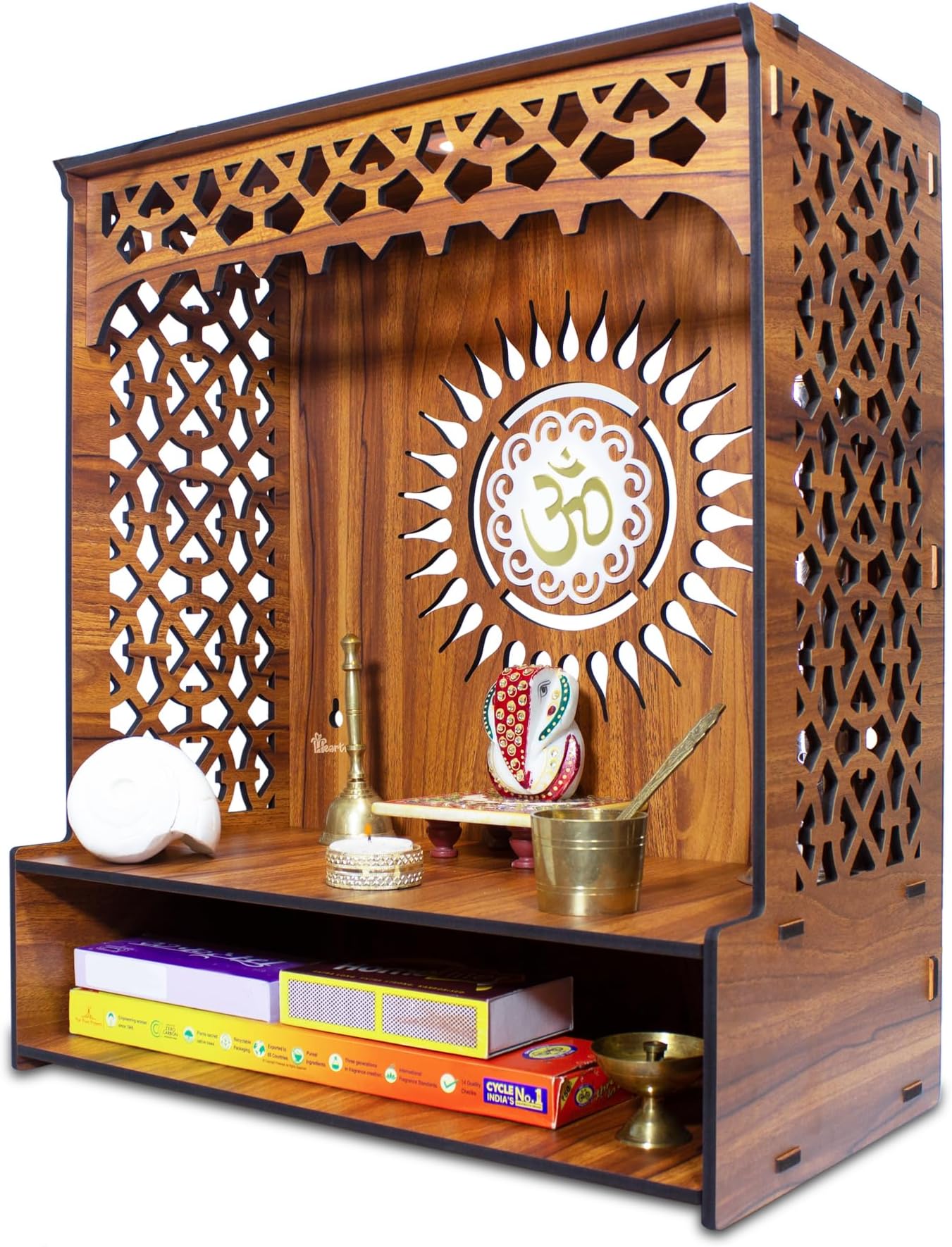 DIVOKAH Beautiful Wooden Pooja Mandir For Home/Temple For Home And ...