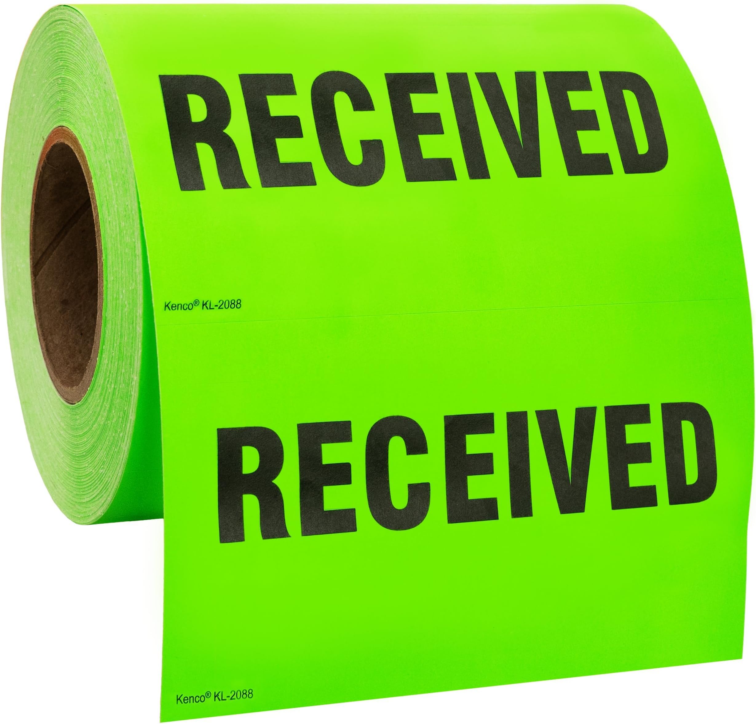 Amazon.com: Kenco 3" X 5" Received Fluorescent Shipping Label Stickers ...
