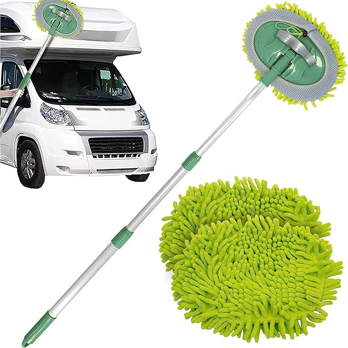 TANNESS Caravan Car Wash Mop Kit - Scratch-Free Microfibre & Mitt for ...