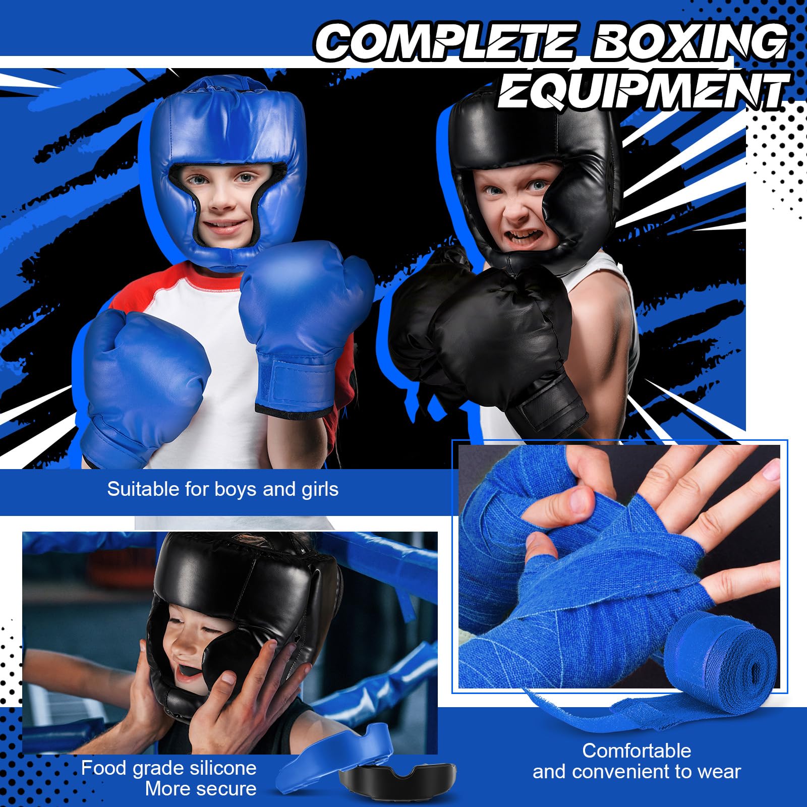 Snapklik.com : Kanayu 12 Pcs Kids Boxing Equipment Set For Beginners ...