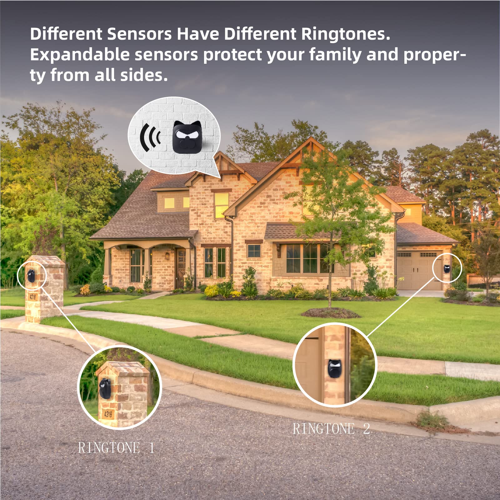 Snapklik.com : Seanme Driveway Alarm Wireless Outside Weatherproof, 328 ...