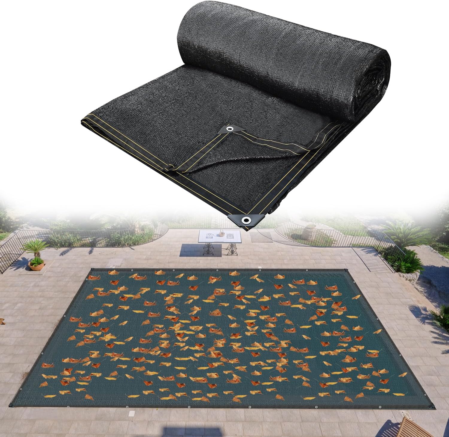 Amazon.com : Yudlto 20x40 FT Pool Leaf Net Cover Duty Rectangle Pool ...