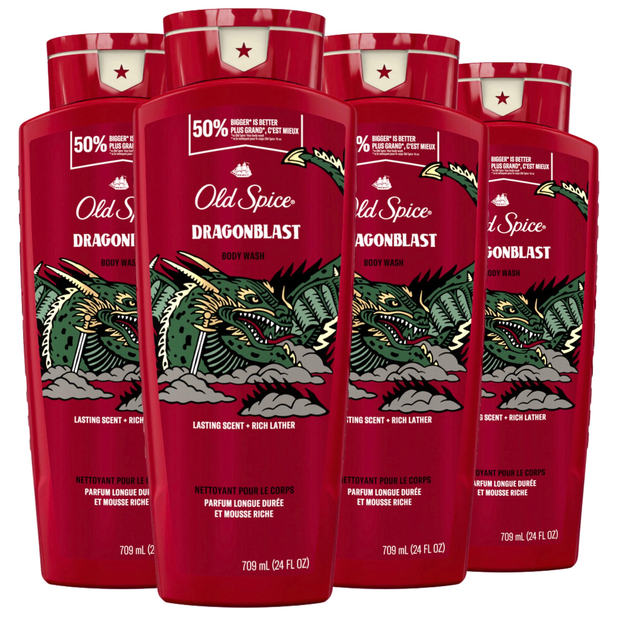 Amazon.com : Old Spice Body Wash for Men, Dragonblast, Long Lasting ...