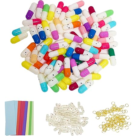 Amazon.com : BIIVSOV Capsule Letters Message, 100Pcs Lovely Mini Pill ...