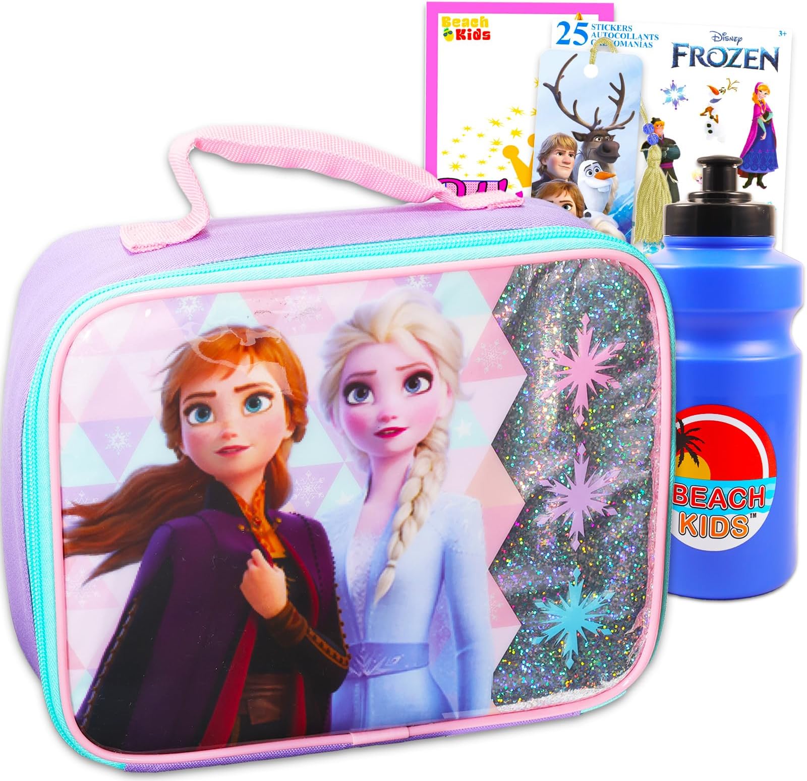 Amazon.com: Disney Frozen 2 Lunch Box with Water Bottle Set- Kids Soft ...