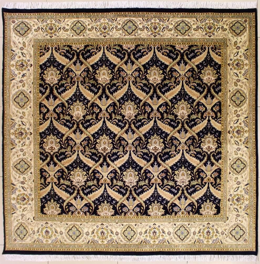 Amazon.com: RugsTC 7'0x7'1 Pakistani Area Rug with Silk & Wool Pile ...