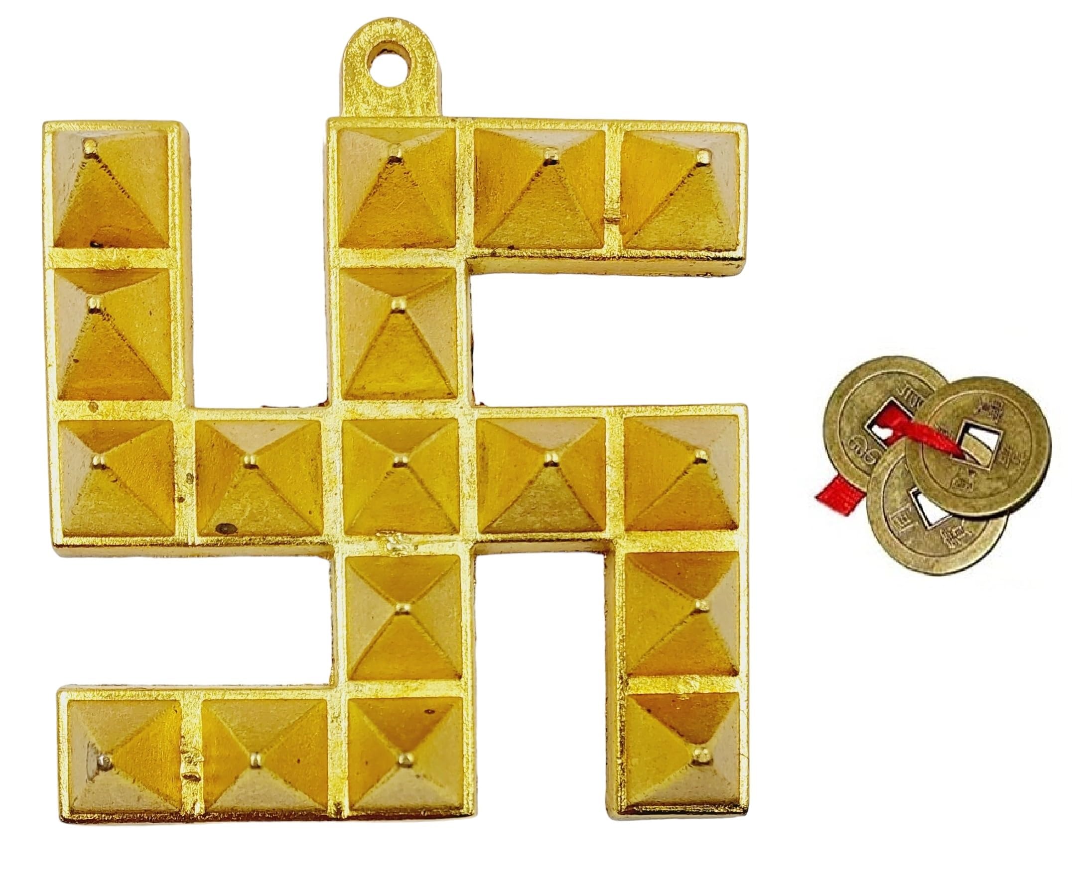 Buy ARTISKRITI Swastik Pyramid Vastu Yantra for Home Entrance Door ...