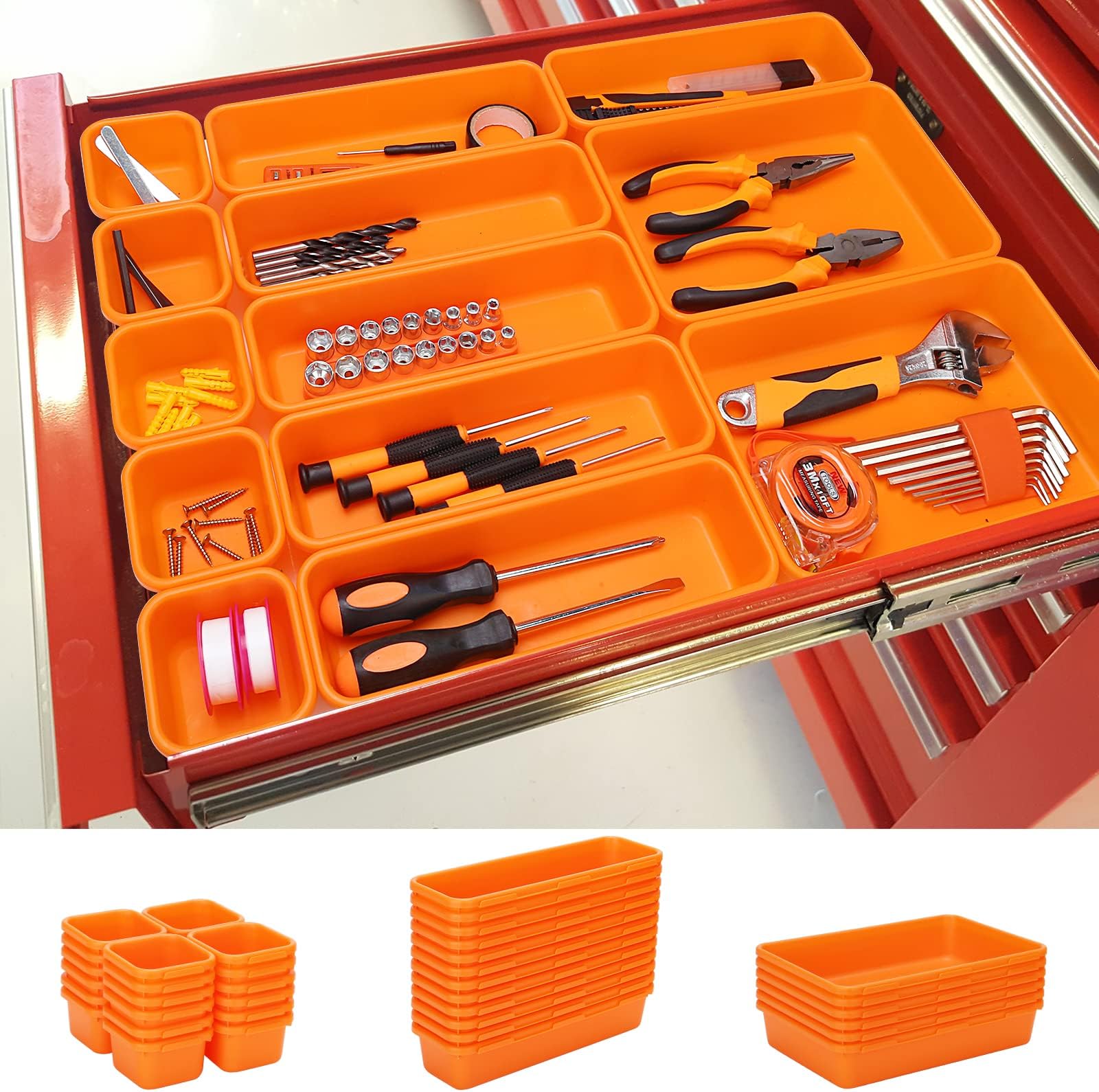 Amazon.com: 42 Pack Tool Box Organizer Tool Tray Dividers, Rolling Tool ...