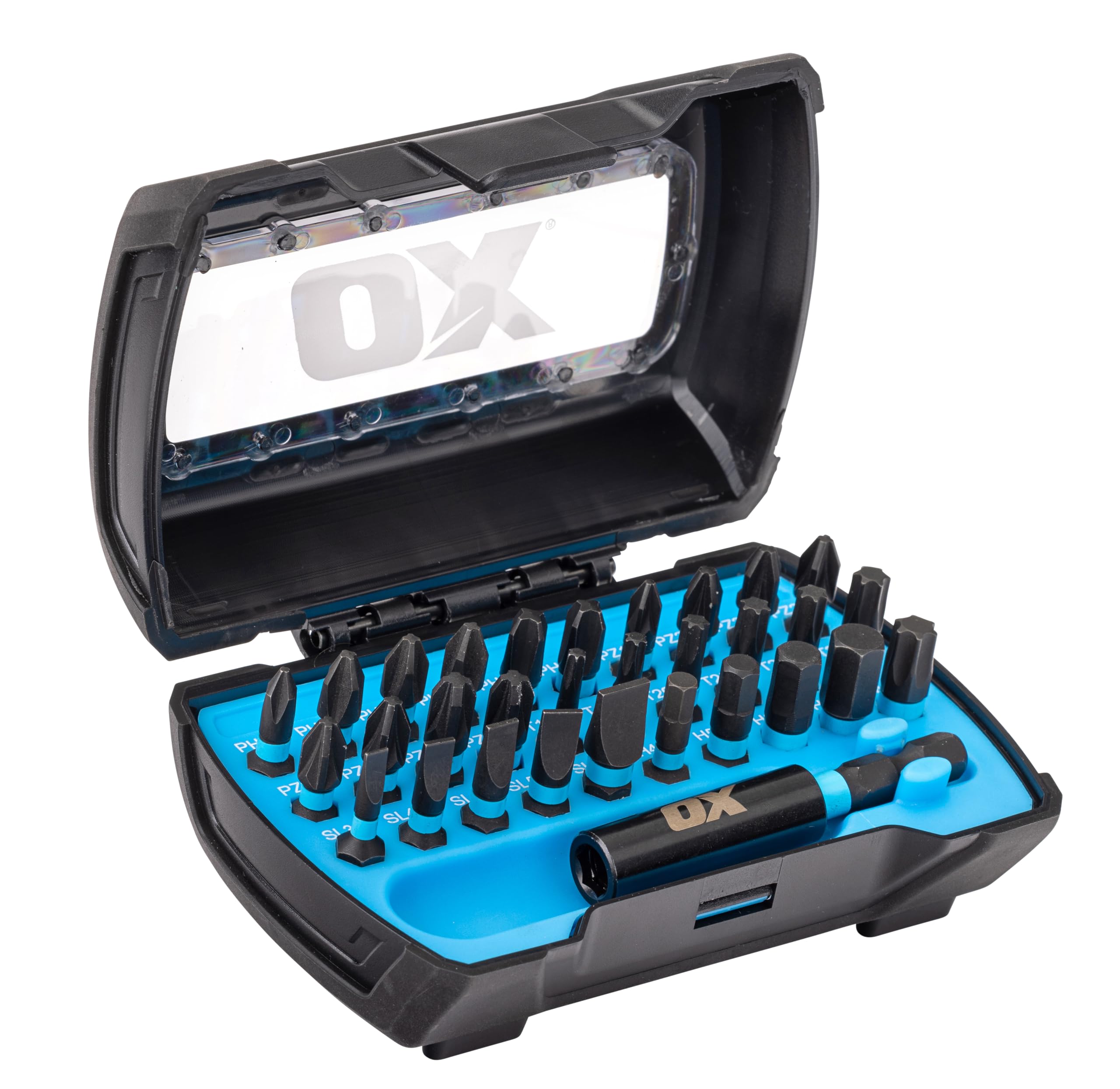OX Pro 31pc Impact Bit Set, Magnetic Bit Holder, Impact Screwdriver ...