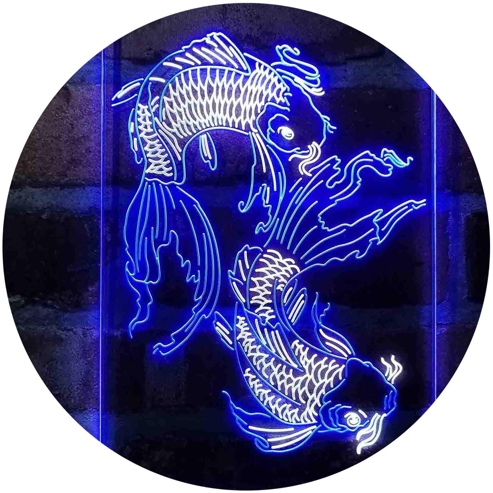 Koi Fish Drawing Color Blue