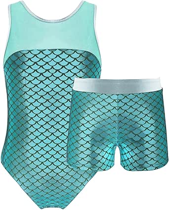 Amazon.com: YOOJOO Gymnastics Leotards for Girls Fish Scales Print ...