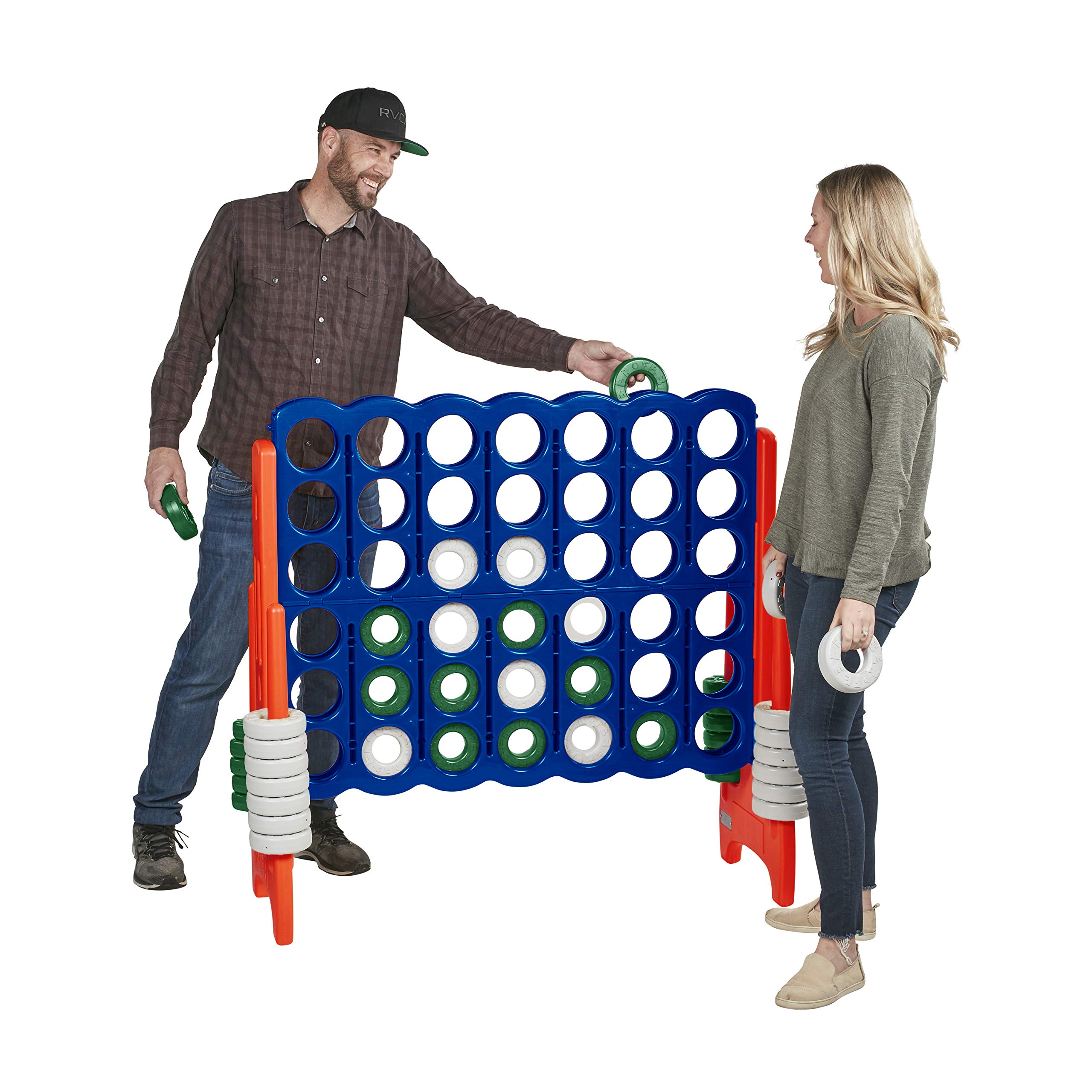 ECR4Kids Jumbo 4-to-Score Giant Game Set, Backyard Games for Kids ...