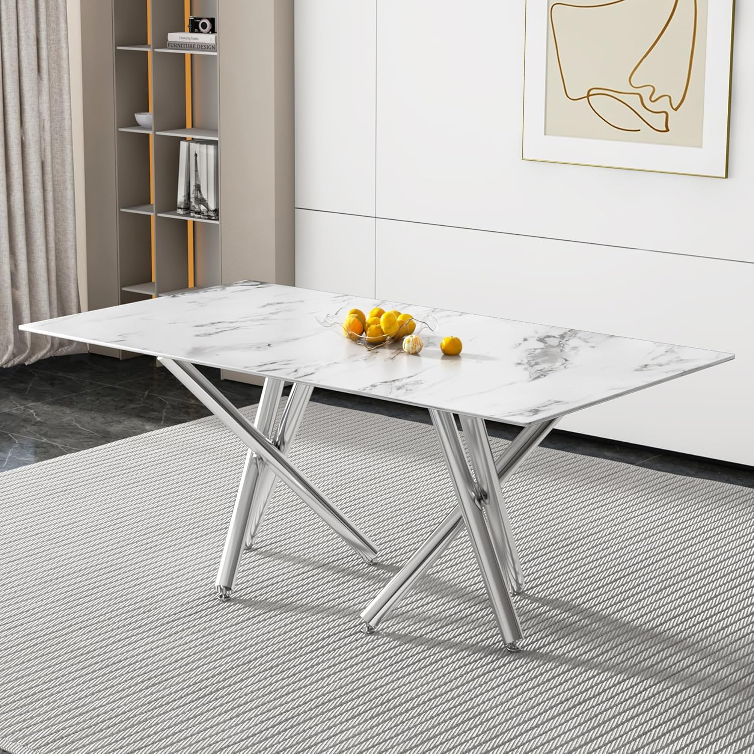 Amazon.com: NEWPEAS Tables, B Tybe,White : Home & Kitchen
