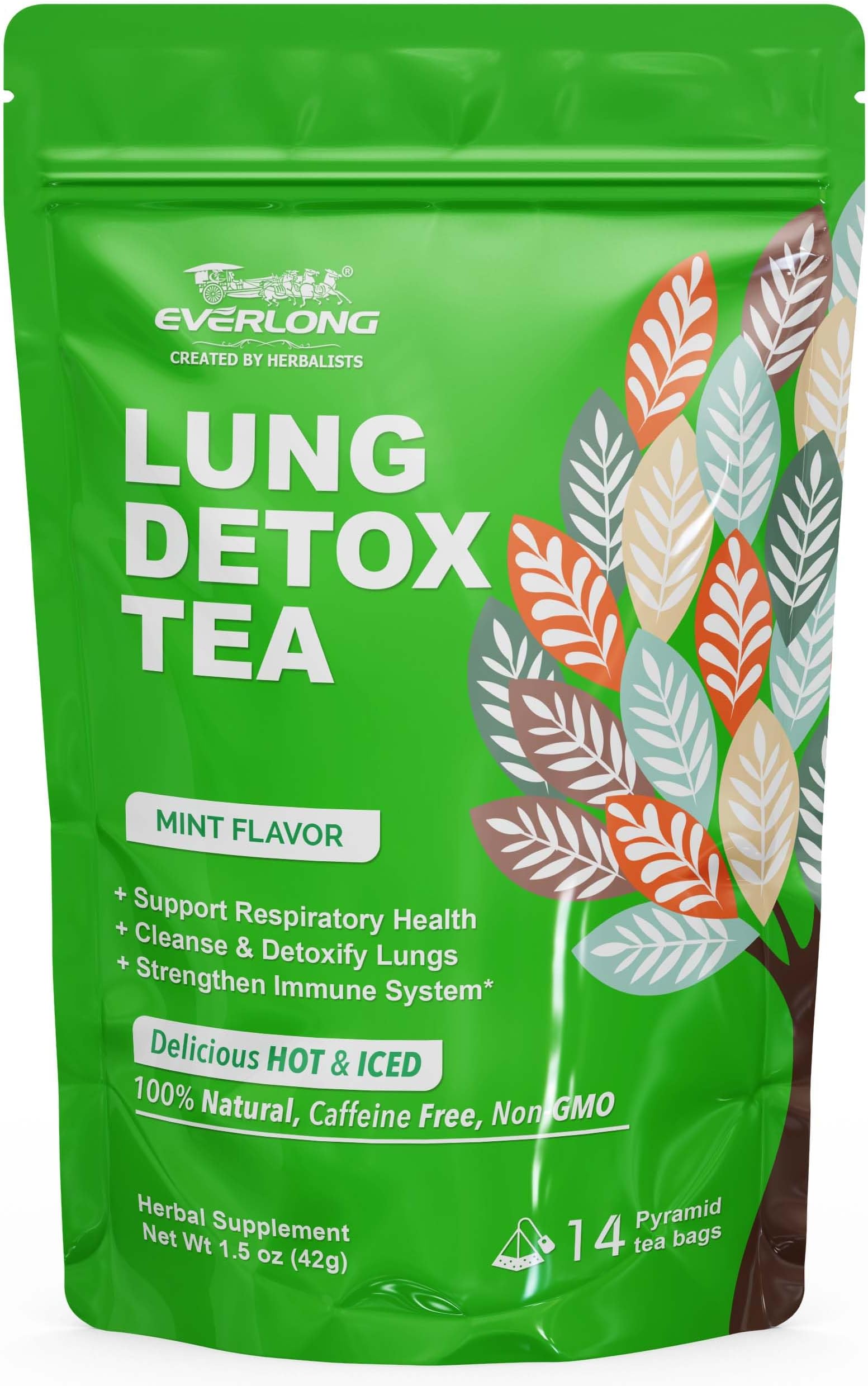 Amazon.com : EVERLONG Lung Detox Tea – Mullein Tea with Thyme, Ginseng ...