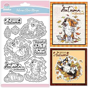 GLOBLELAND Vintage Cartoon Dog Animal Clear Stamps for Card Making ...