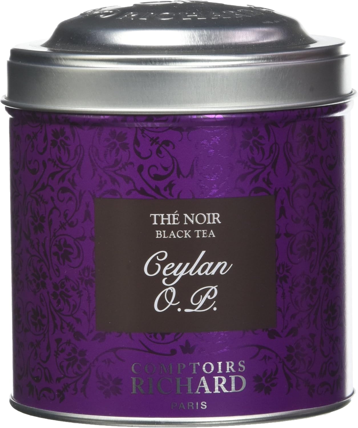 Comptoirs Richard Thé Noir Ceylan OP Boîte Métal Vrac 80 : Amazon.fr ...