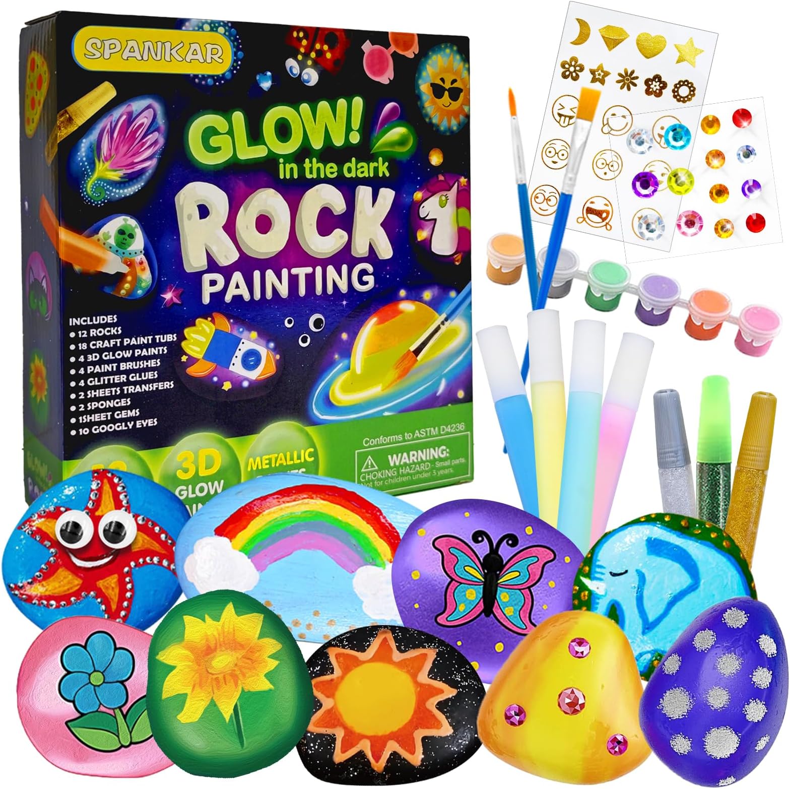 Skillmatics Rock Painting Kit - Mess-Free Art & Craft Activity for ...