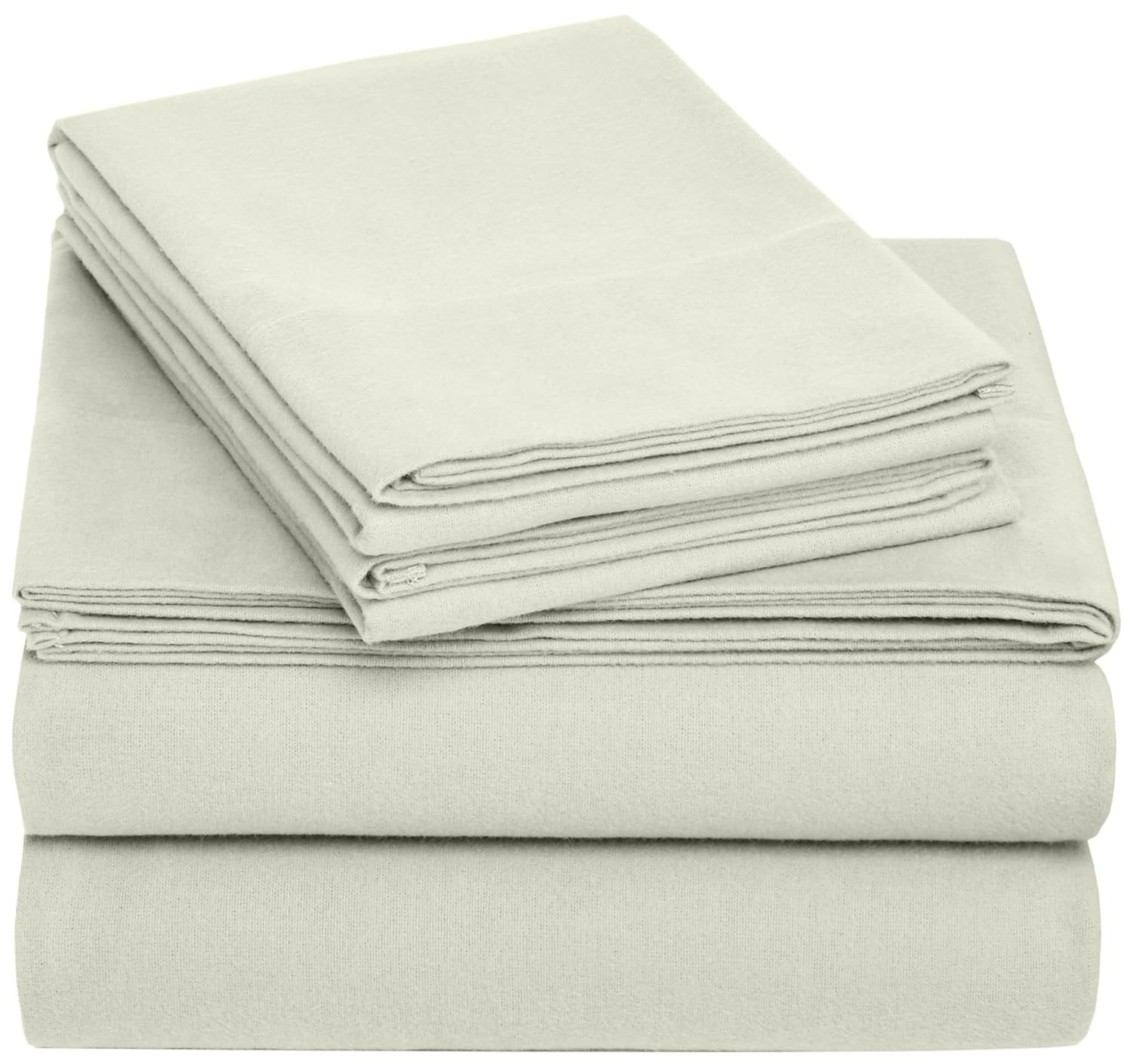 Buy Amazon Basics Pinzon 170 Gram Flannel Sheet Set - Full, Sage Online ...