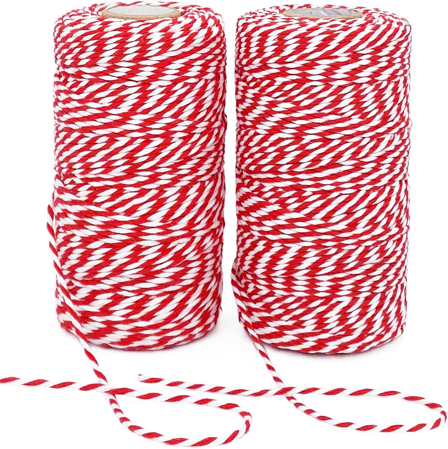 Amazon.com: Leecogo Christmas Cotton Twine, 2 Rolls 656 Feet Natural ...