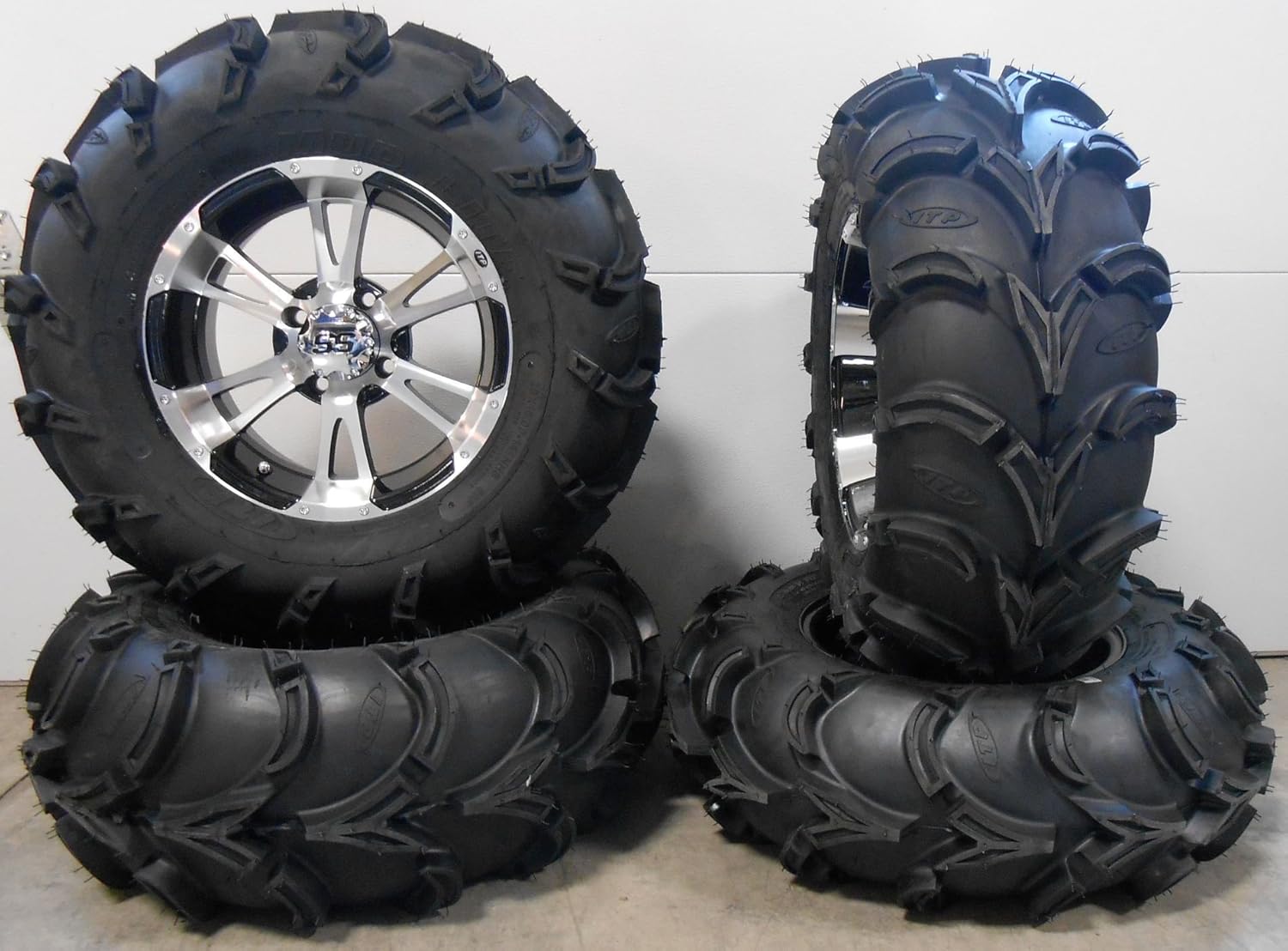 Amazon.com: Bundle - 9 Items: ITP SS112 14" Wheels Machined 28" Mud ...