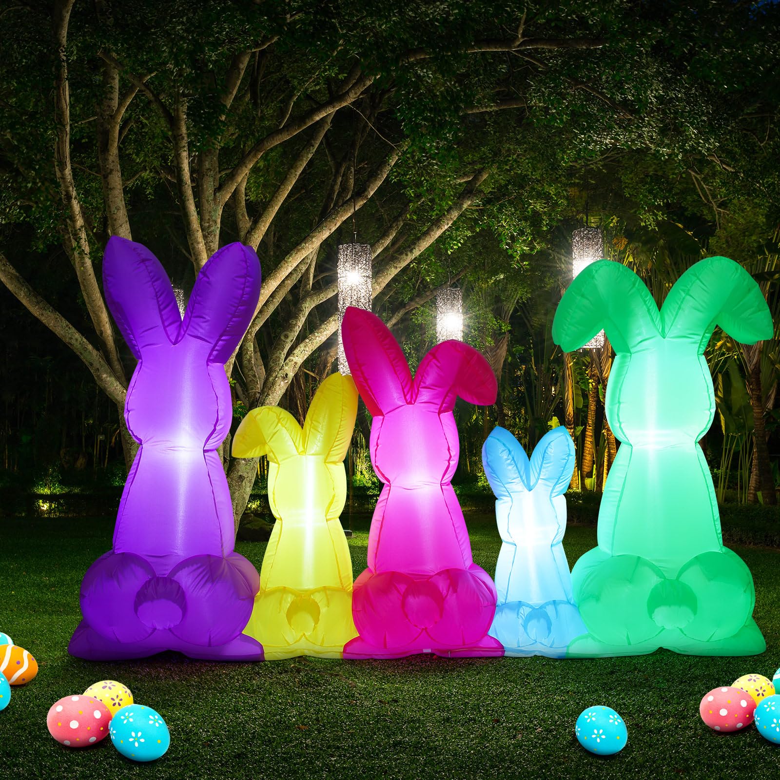 Amazon.com: RoundFunny 6 ft Inflatable Easter Outdoor Decorations ...
